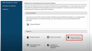 Maryland PUA Unemployment - Claimant Application